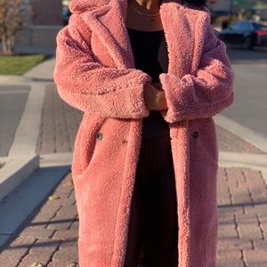 Jackets & Coats | Rose Pink Teddy Coat | Poshmark